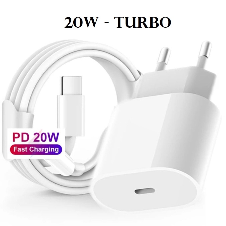 Carregador Completo IPhone Tipo C 20w Adaptador Fonte USB-C Type C Rápido Para Iphone 11 12 13 ...