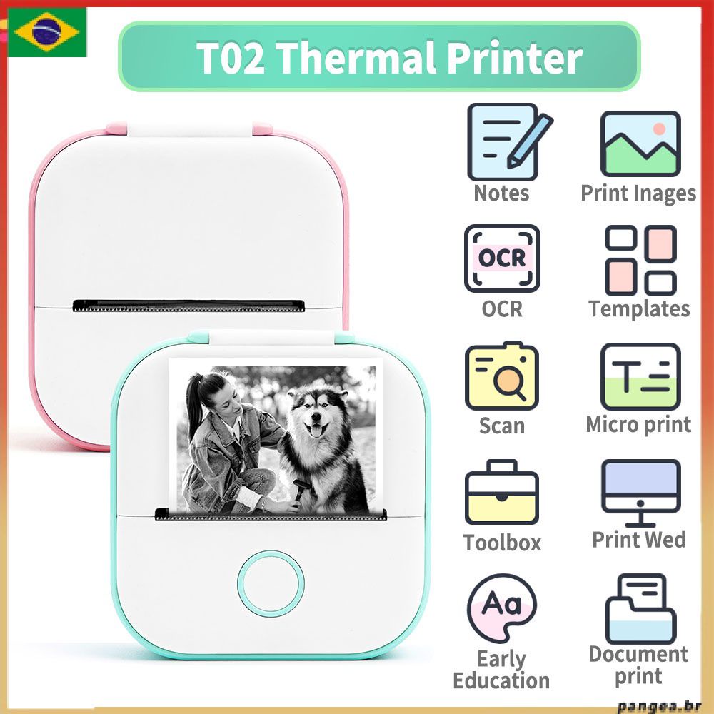 Mini Impressora De Adesivos Portátil De Bolso Térmica De Fotografia ...