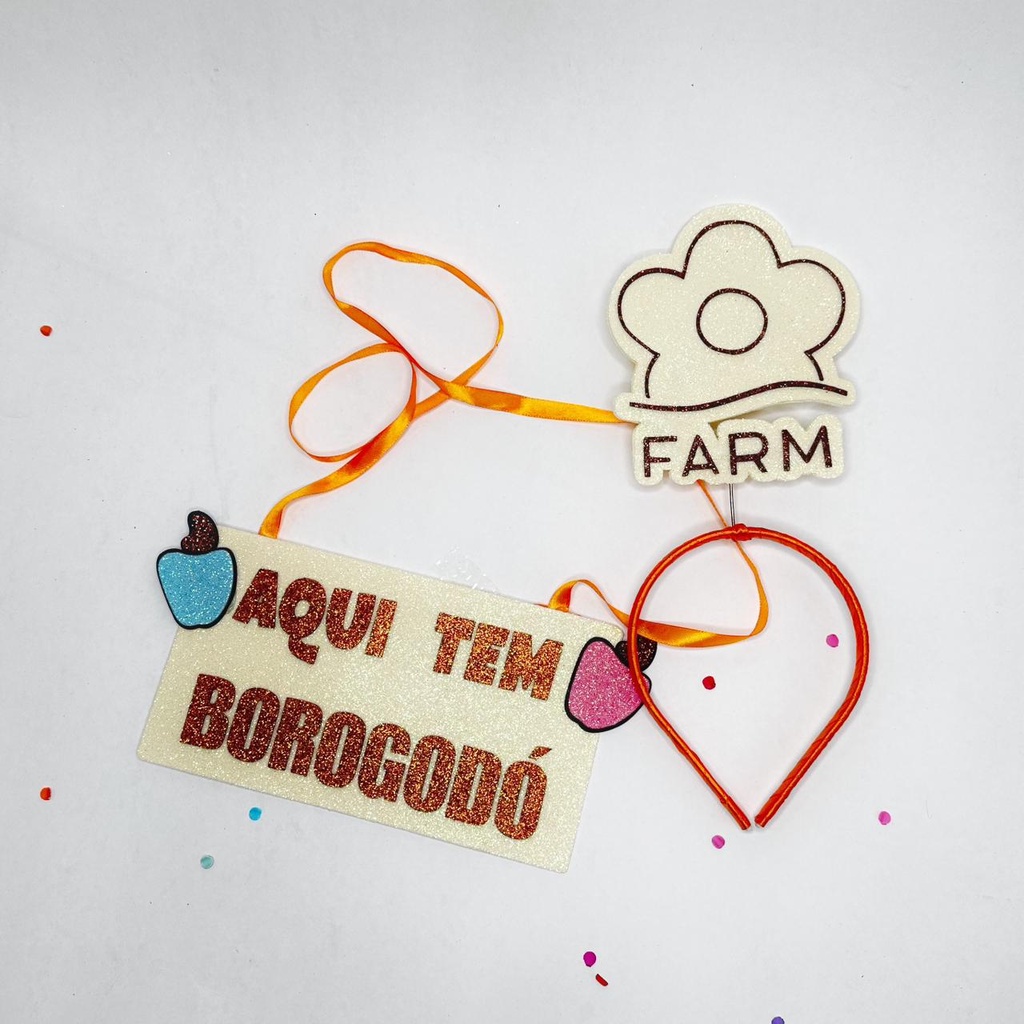 Kit Tiara Arco e Placa Farm Carnaval - Fantasia Carnaval Festa | Shopee ...