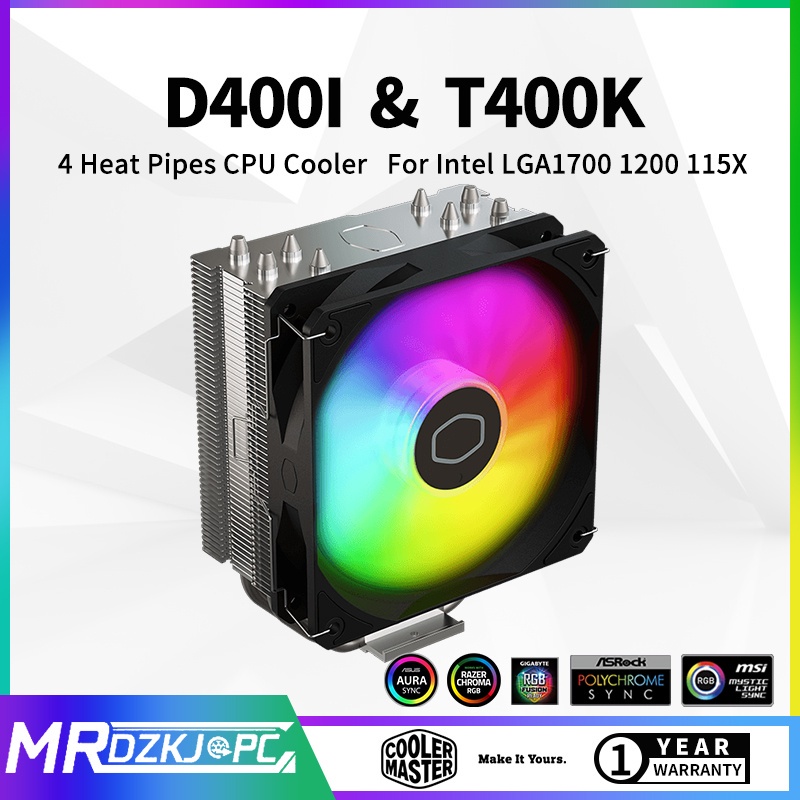 Cooler Master HYPER 212 Espectro V3 T400K CPU T400 ARGB 4 Tubos De ...
