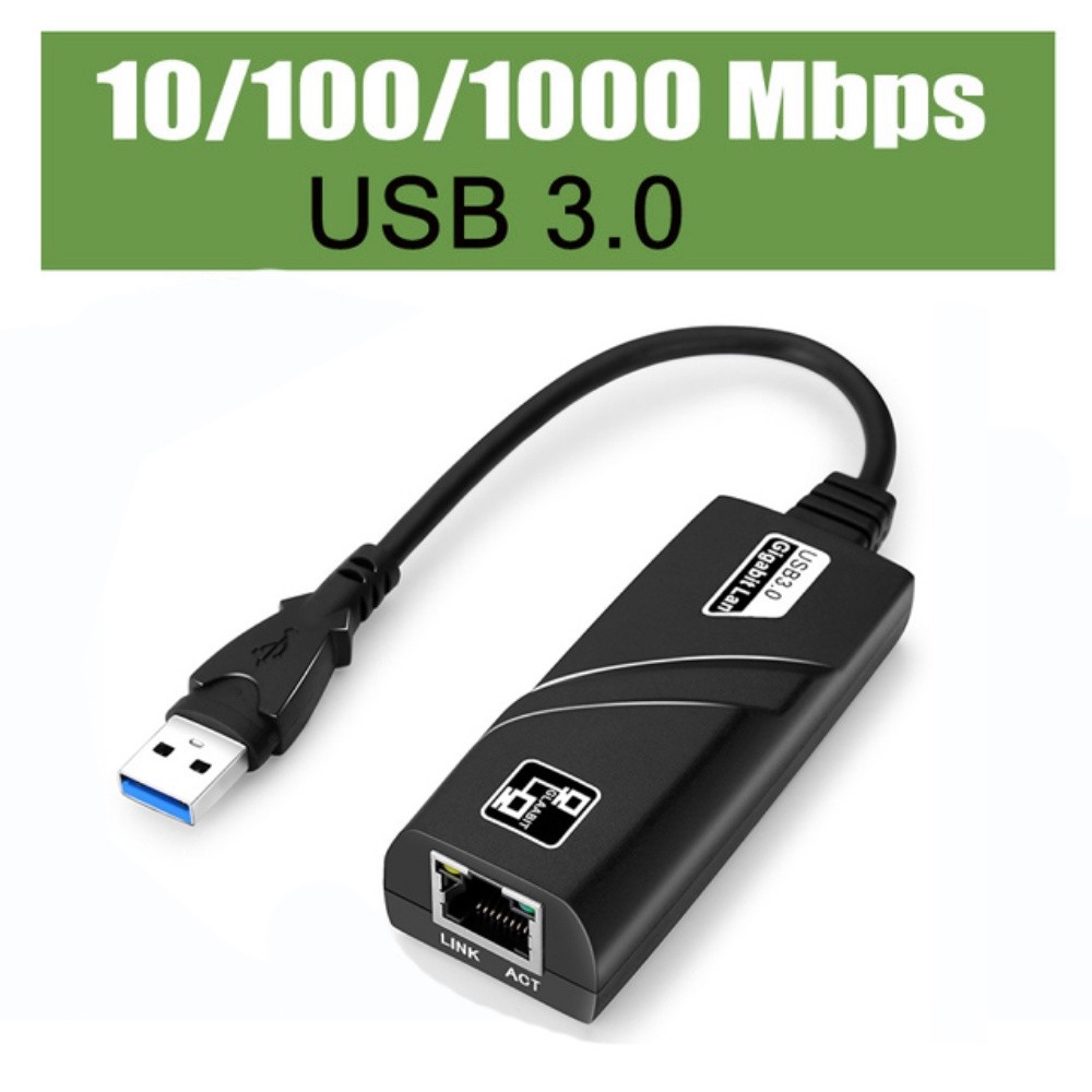 Adaptador de rede USB 3.0 RJ45 GIGABIT 1000MBPS ETHERNET 10/100/1000 ...
