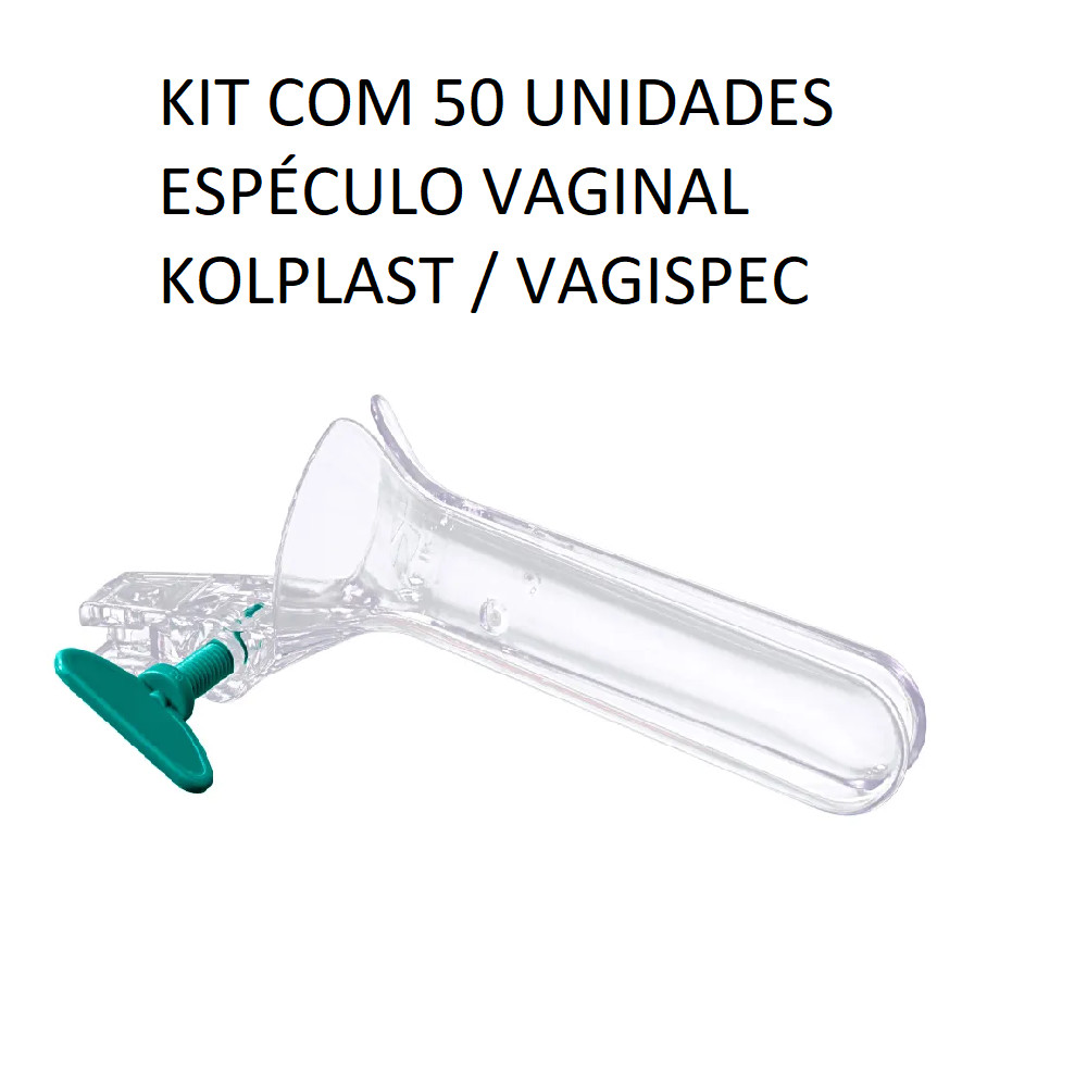 ESPÉCULO VAGINAL DESCARTÁVEL KIT COM 50 UNIDADES KOLPLAST / VAGISPEC ...