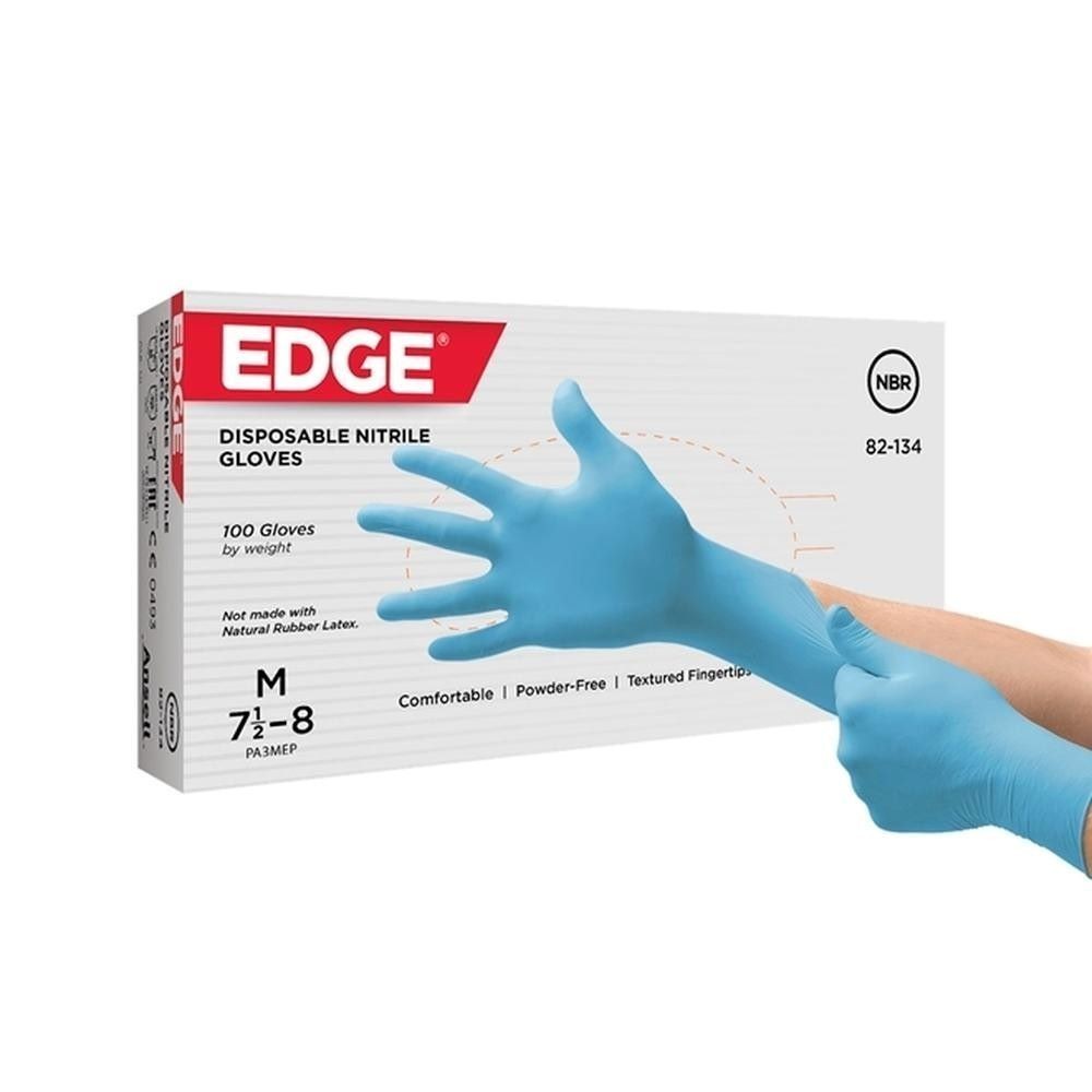 Luva Nitrílica Descartável Ansell Edge 82-134 - Caixa 100 Unidades ...