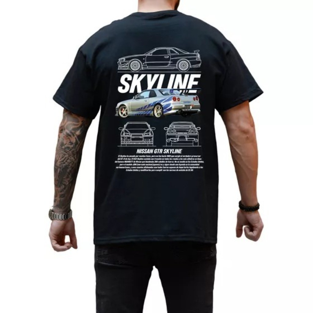 Camiset Skyline GTR Bryan Velozes E Furiosos Camisa streetwear com ...