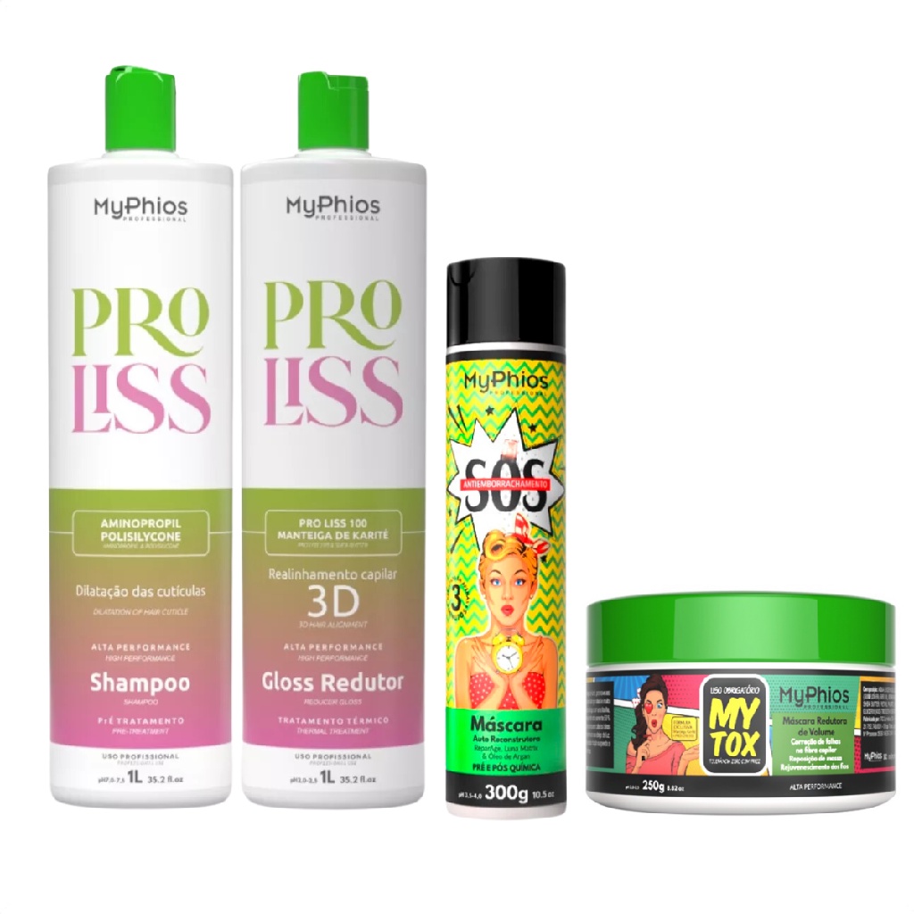 Kit Progressiva ProLiss 1L + MYTOX 250g + SOS 300ml- MyPhios | Shopee ...