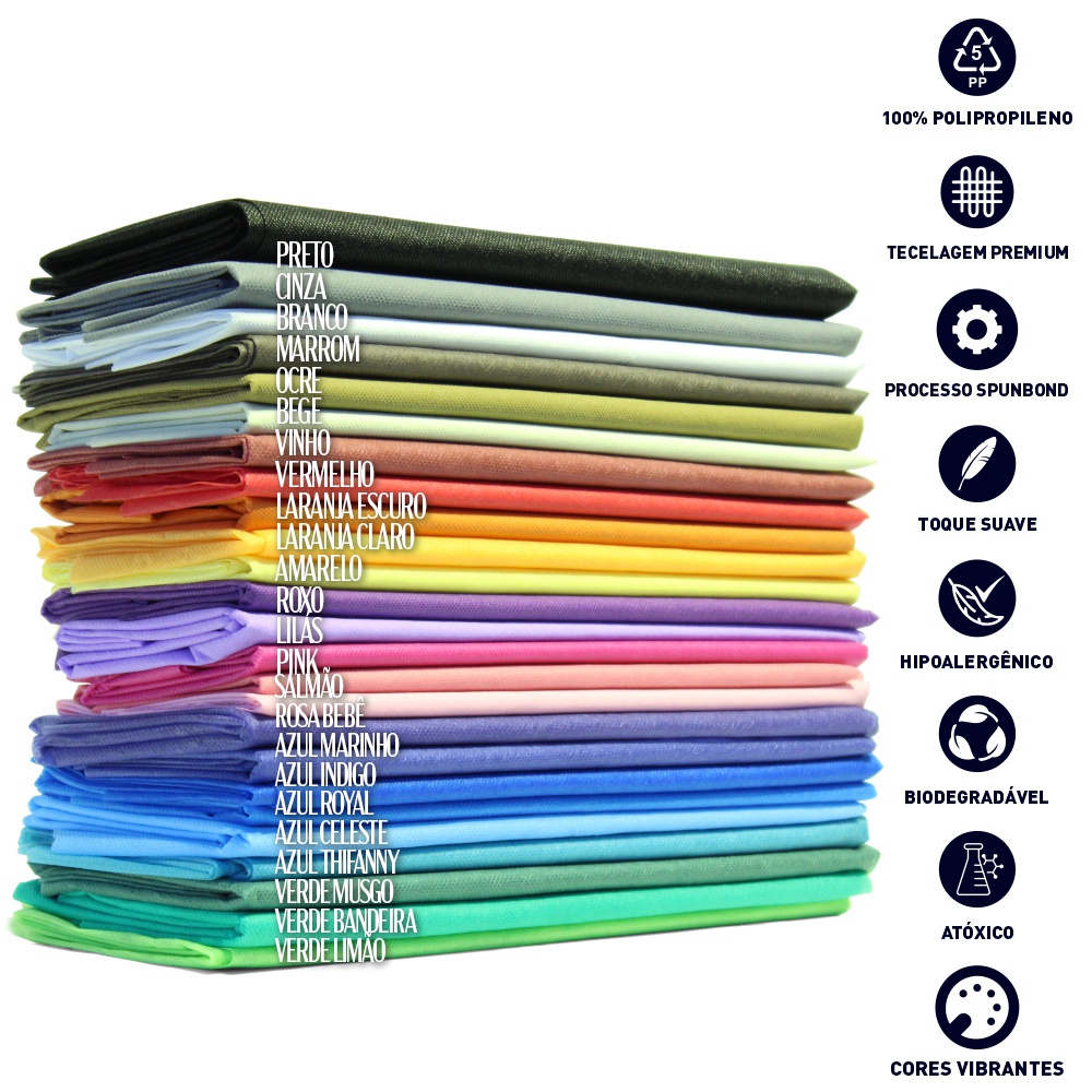 TNT Tecido nao Tecido Colorido 40gr - 2 metros (Escolha a Cor) | Shopee ...