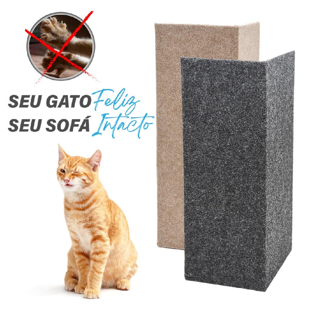 Arranhador Pet Gatos Cama Box e Canto De Sofá Com 2 Peças Montado MDF ...