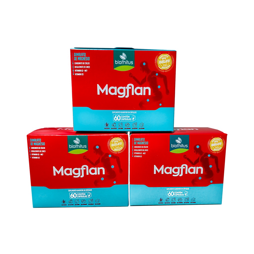 KIT 03 MAGFLAN 60 CAPSULAS | Shopee Brasil