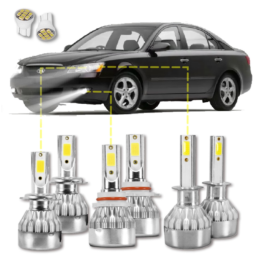 Kit Ultra Led Hyundai Sonata 2002/2008 20000Lumens 6500k | Shopee Brasil