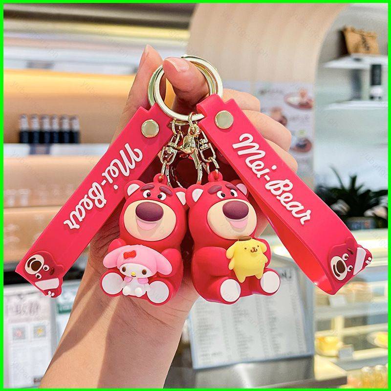 Anime Lotso x Sanrio Figura Bonecas Chaveiro Para Meninas Pingente Urso ...