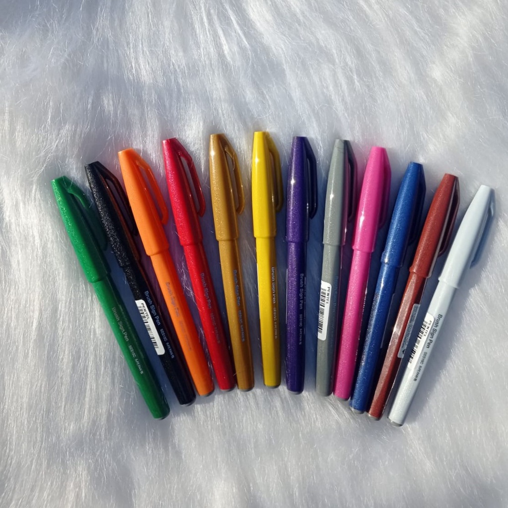 Caneta Pentel Brush Sign Pen Touch brush pen- unidade | Shopee Brasil