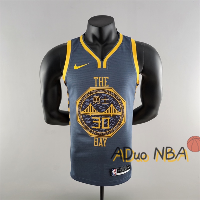 Hot pressed nba Golden State Warriors No. 30 Stephen Curry 2020 Chinese ...