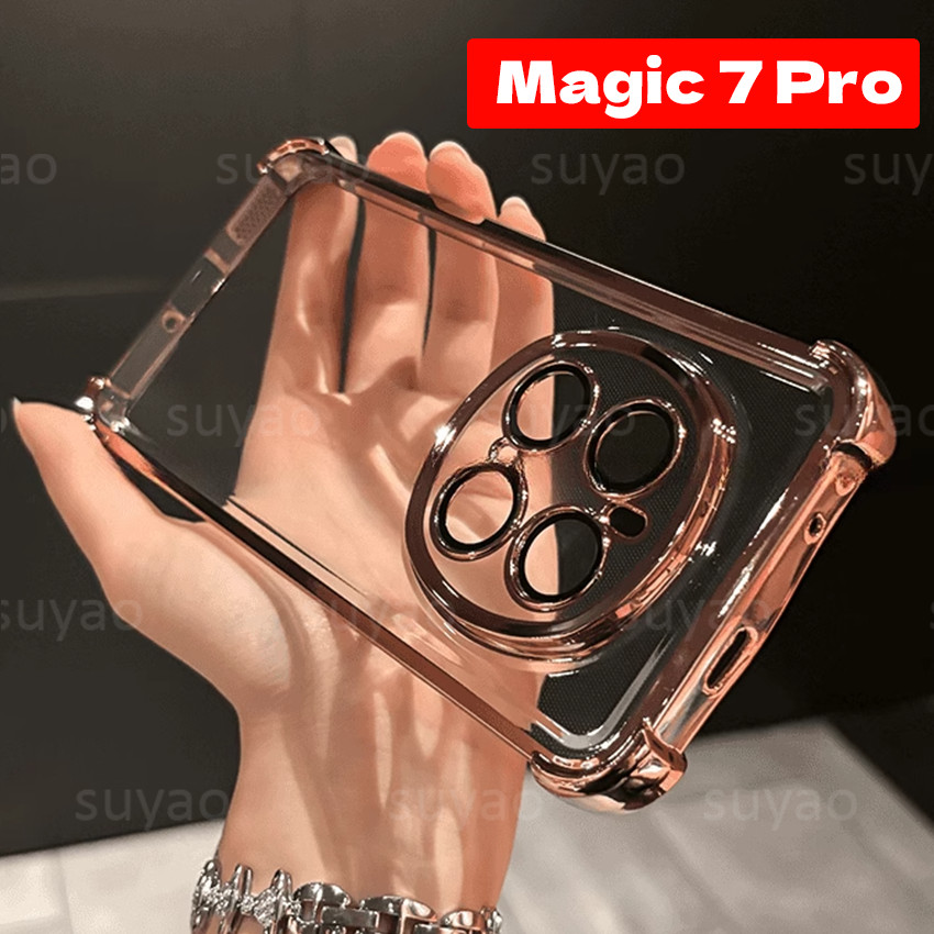 Para Honor Magic 7 Pro 7Pro 6 5 4 Capa De Telefone Anti-Queda De Quatro Cantos TPU Transparente ...
