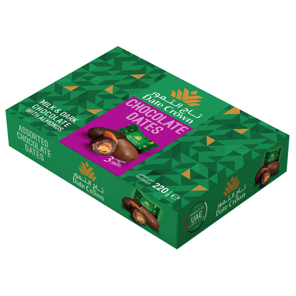 Tâmara Com Cobertura De Chocolate Date Crown 220G | Shopee Brasil
