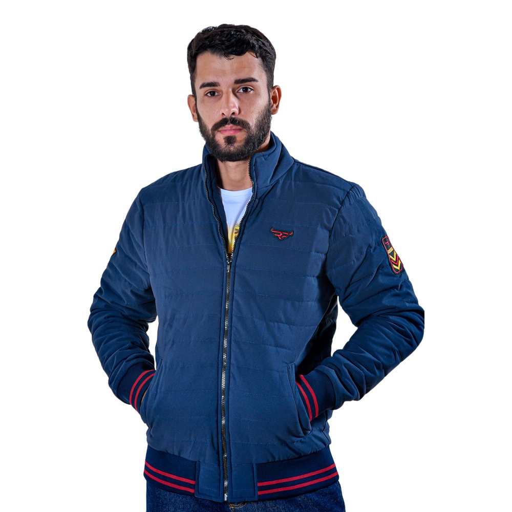 Jaqueta Masculina Bomber PLUS SIZE Marinho Rodeo Farm | Shopee Brasil