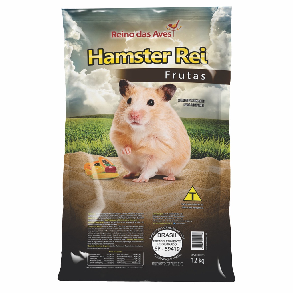 Hamster Rei 12kg Reino Das Aves | Shopee Brasil