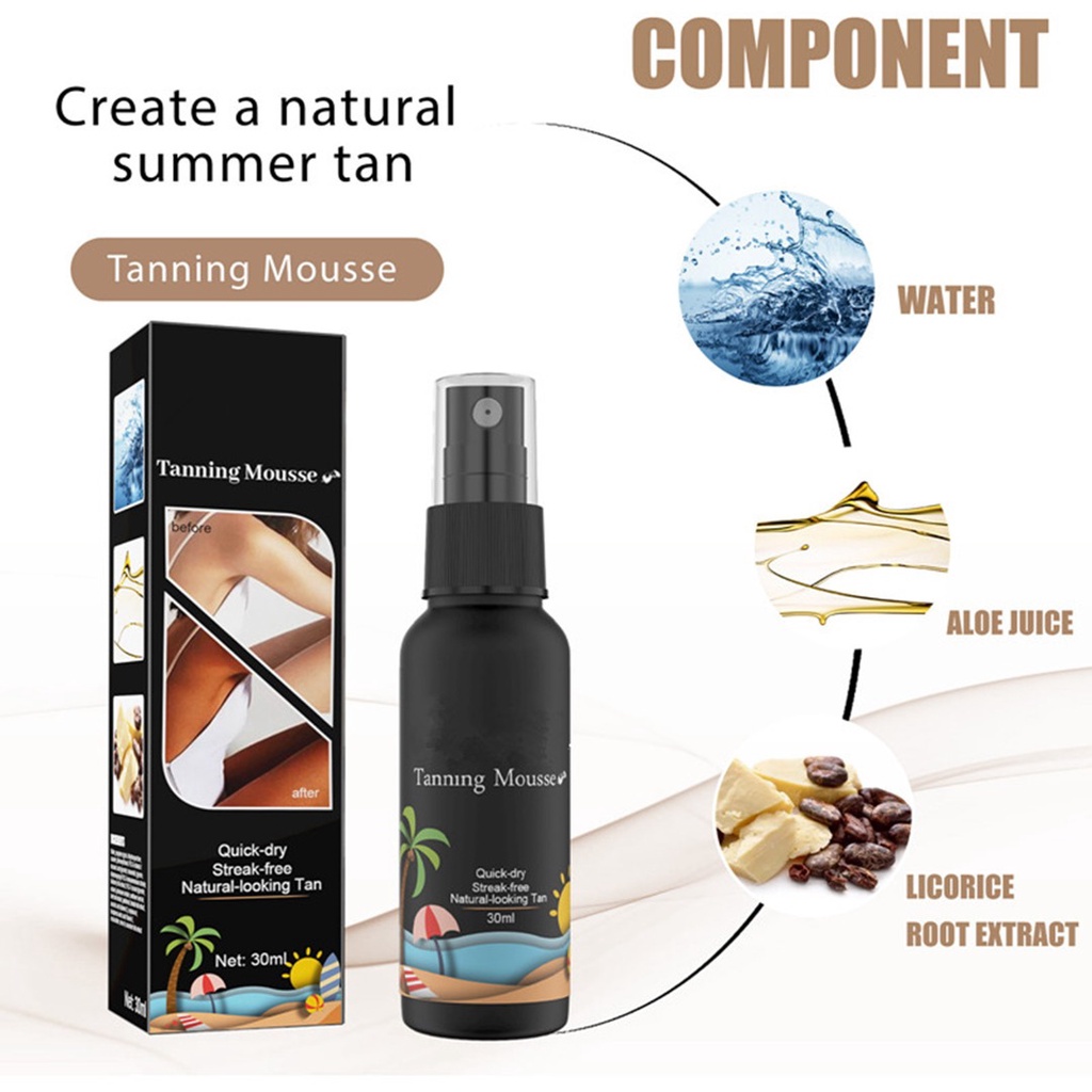 Mousse Bronzeadora Autobronzeadora Corporal Spray Bronzeador Sem Sol ...