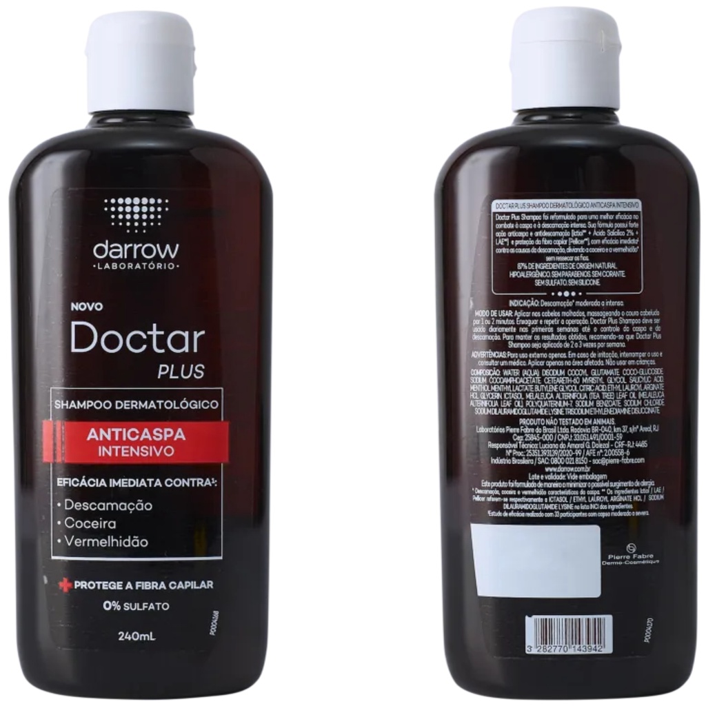 Darrow Doctar Plus Shampoo Anticaspa 240ml | Shopee Brasil