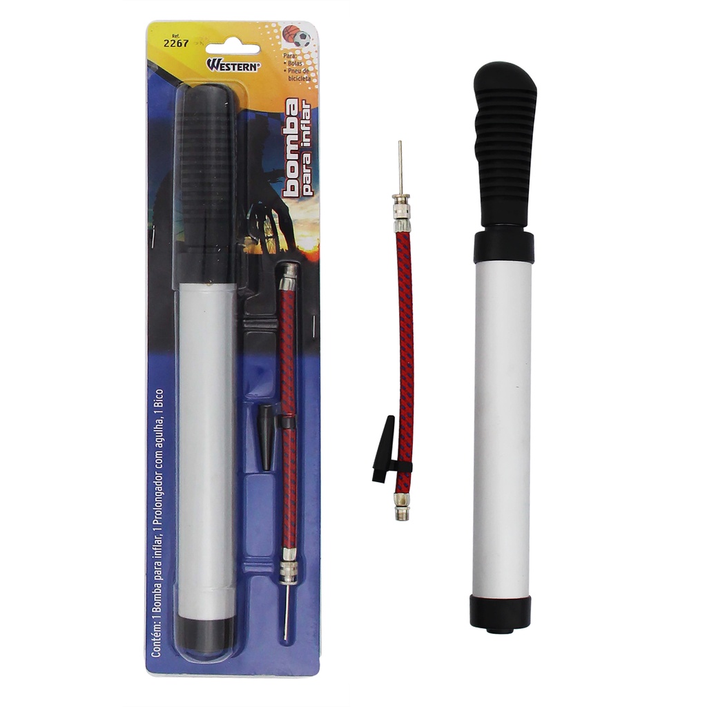 Bomba de Ar Para Encher Bolas e Pneus de Bicicleta Com Bico | Shopee Brasil