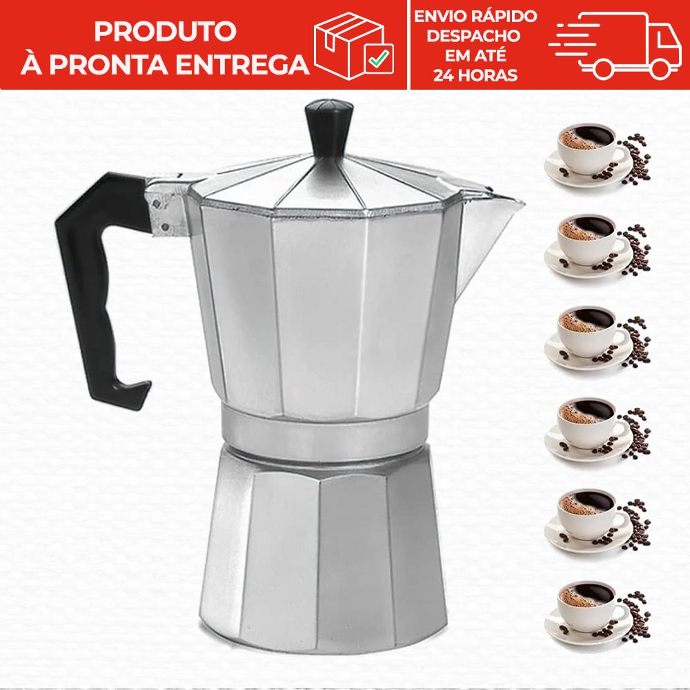 Chaleira Cafeteira De Alumínio Tipo Italiana Premium Moka Café Expresso ...