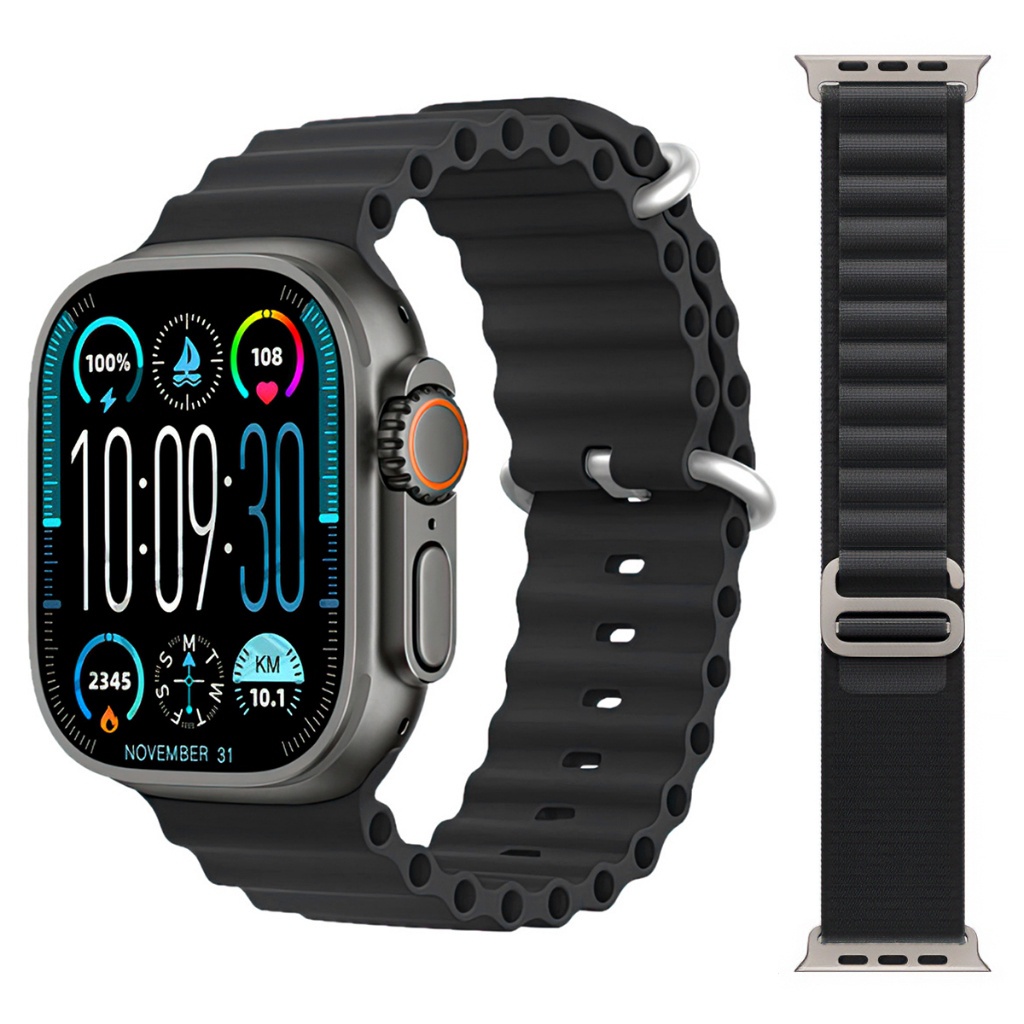 W69 Ultra 2 2023 Nova Série 9 Relógio Inteligente 2.09 Polegada HD 49mm Bluetooth Smartwatch Com ...
