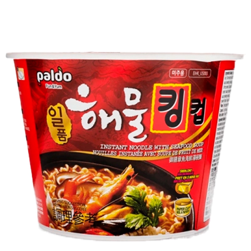 Ramen Big Cup King SeaFood Picante Paldo 110g | Shopee Brasil
