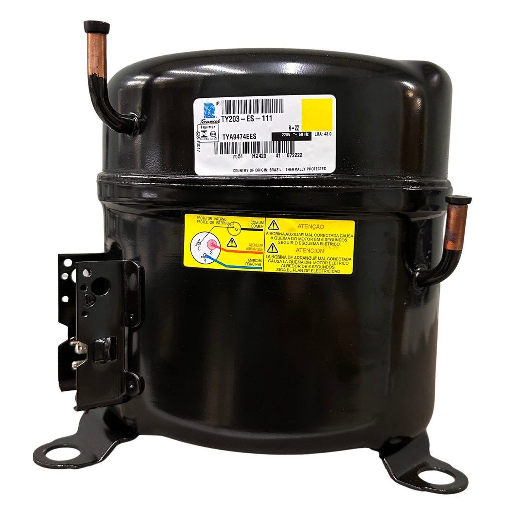 COMPRESSOR TECUMSEH 1,5 HP R22 220V TYA9474EES | Shopee Brasil
