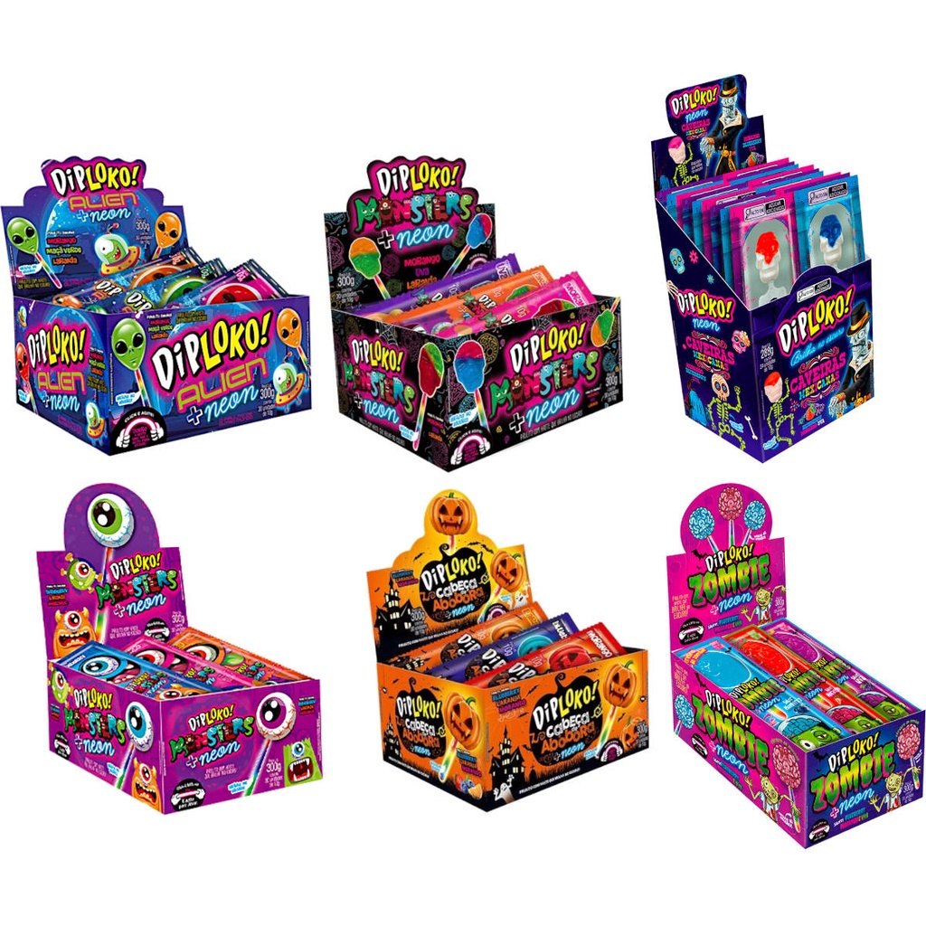 Danilla-dip Loko Neon Monsters Olho Dp 30x10g | Shopee Brasil