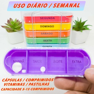 Porta Remédio Comprimido Cápsulas Smart Medicamento Estojo | Shopee Brasil