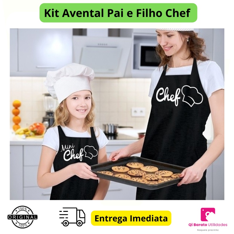 Kit Avental Pai e Filho Chef | Shopee Brasil