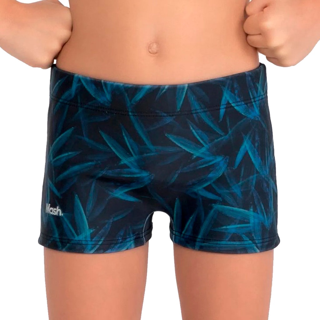 Sunga Boxer Infantil Estampada Folhagem Secagem Rapida Mash | Shopee Brasil