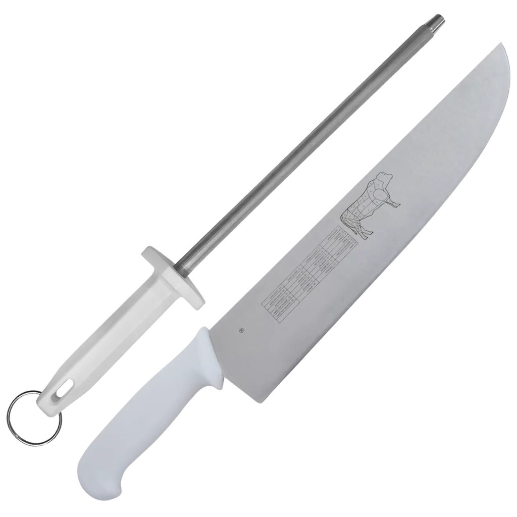 Kit Chaira e Faca Profissional 12 polegadas Afiador Grande Amolador ...