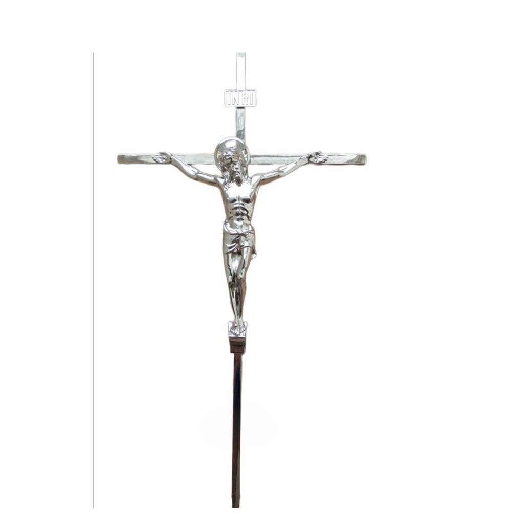Crucifixo Cruz de Metal Cruz Porta Parede Fina 41cm | Shopee Brasil