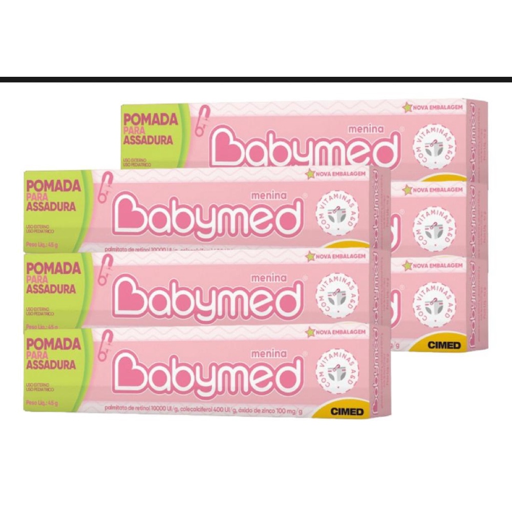 KIT C/6 BABYMED POMADA 45G ROSA | Shopee Brasil