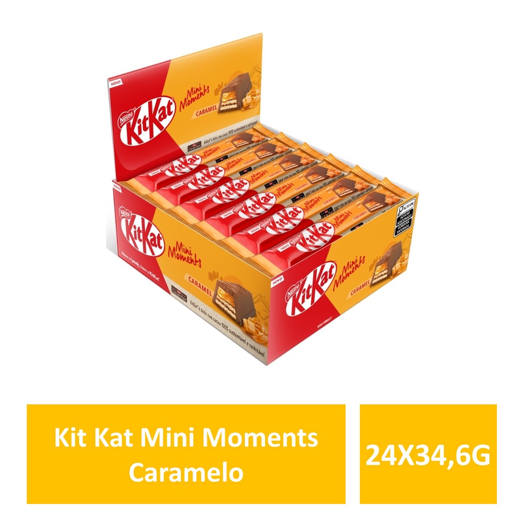 Kit Kat Mini Moments 24X34,6G Caramelo | Shopee Brasil