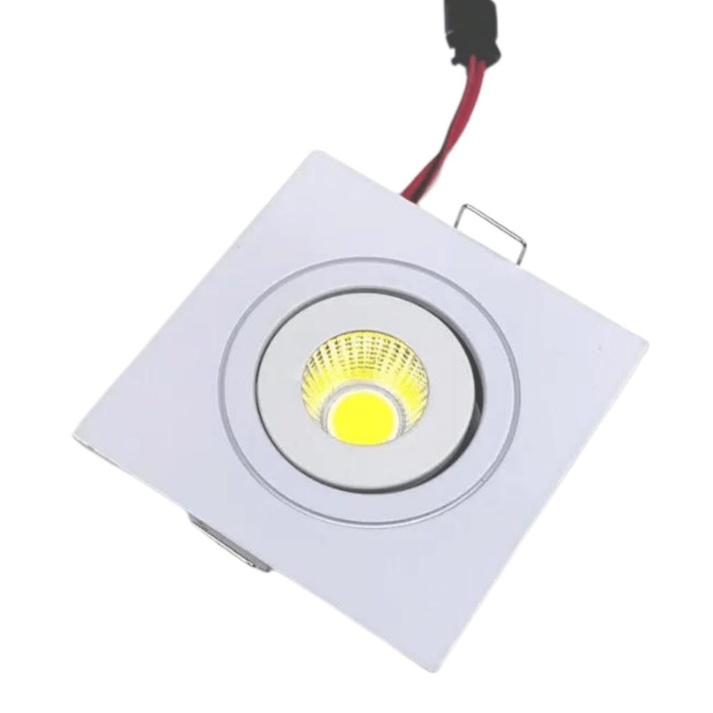 Mini Spot Led luxo 3w Quadrado Direcionavel Branco Quente | Shopee Brasil