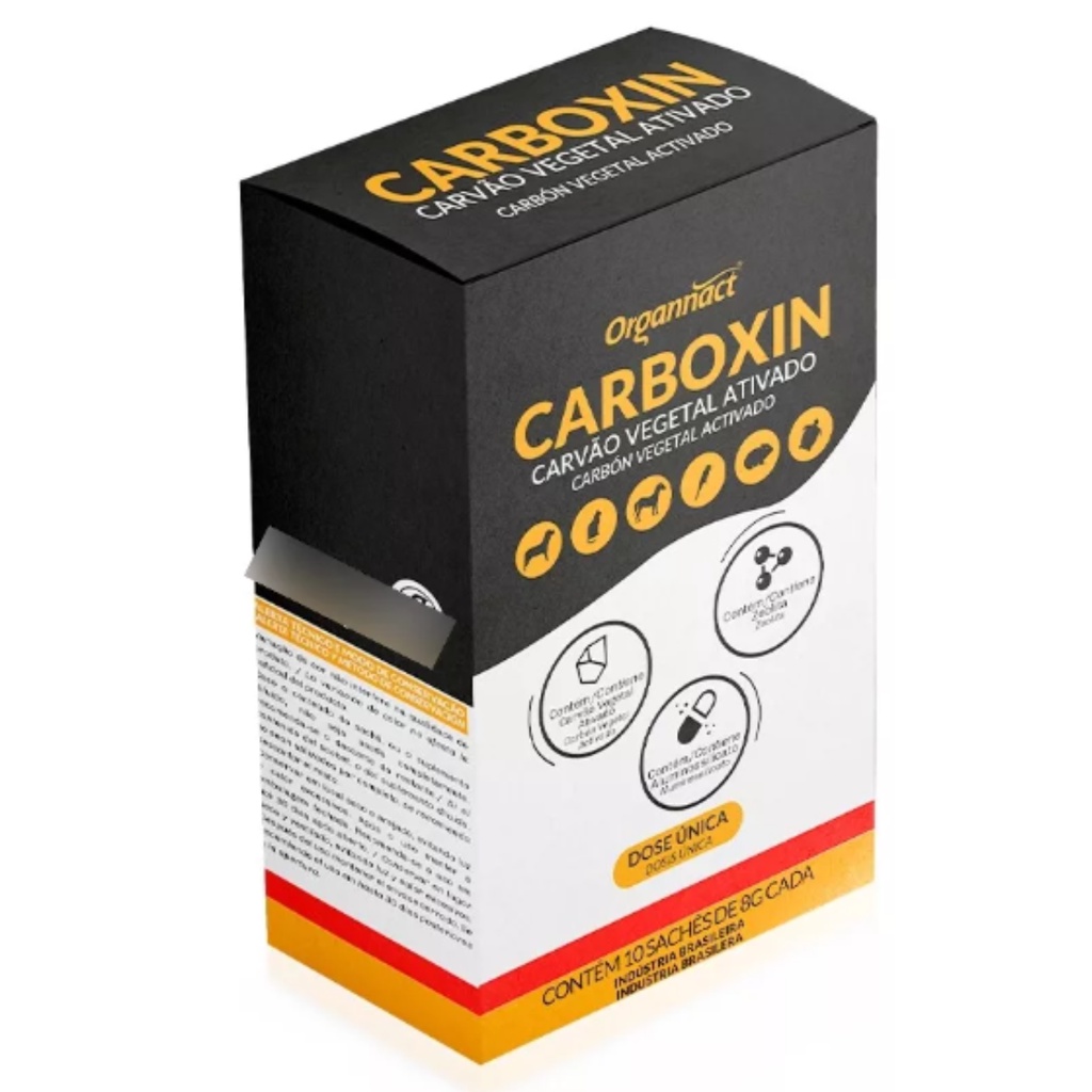 10 Carboxin Antitóxico Carvão Ativado Organnact Caixa Fehcada | Shopee ...