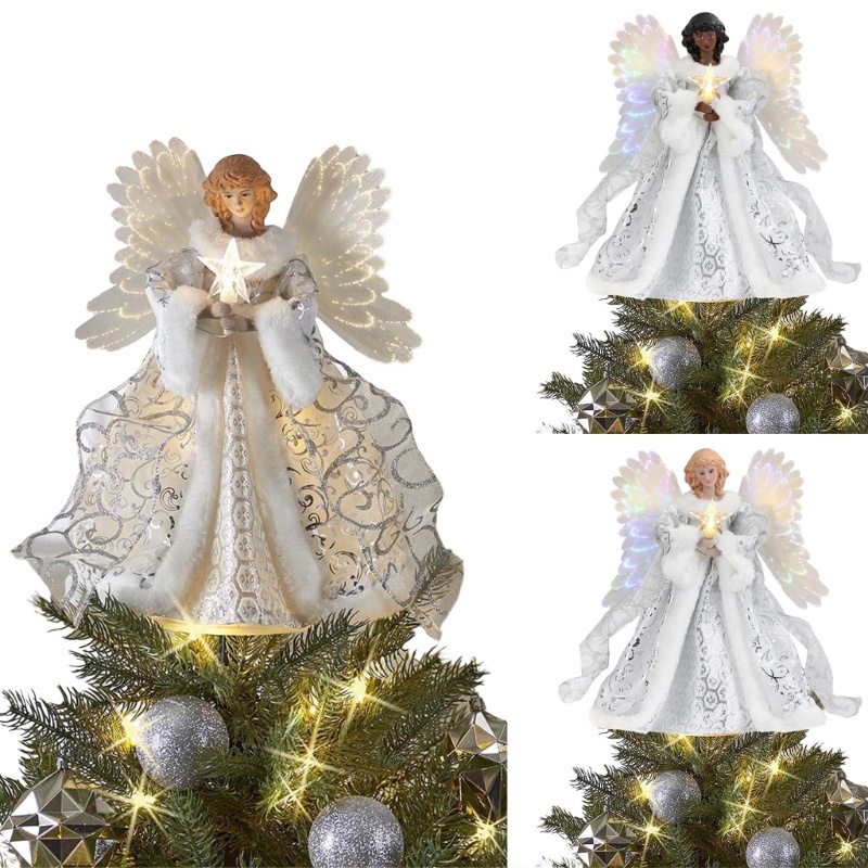 UKI Angel Tree Topper De Árvore De Natal Com Anjo Iluminado Para ...