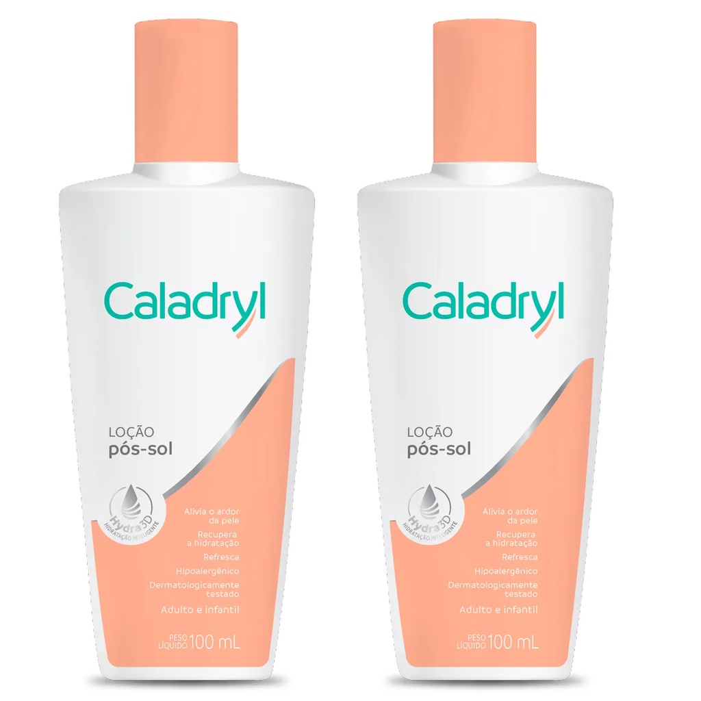 Kit c/2 Loção Pós Sol Caladryl 100ml - Original | Shopee Brasil