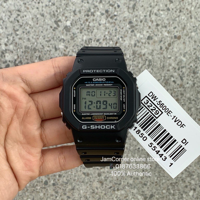 Casio G-SHOCK DW-5600E-1 Relógio Esportivo Preto E Azul Petak Basic pe398 | Shopee Brasil