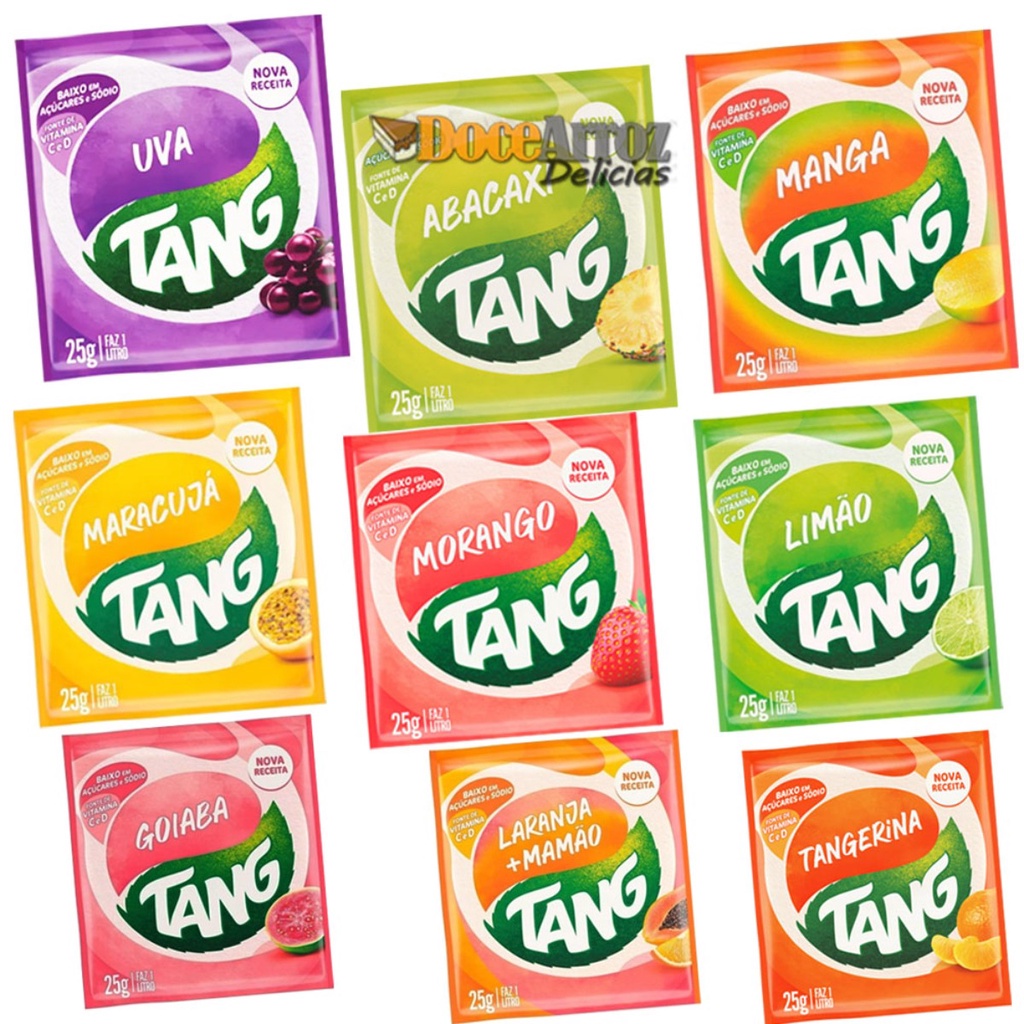 Suco Tang Kit com 7 Caixas - Totalizando 120 Envelopes Com 25g ...
