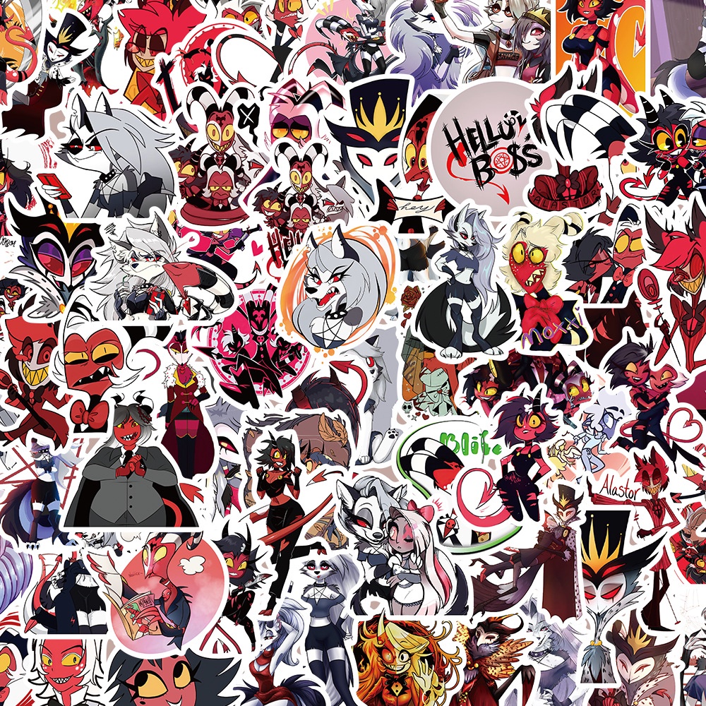 Y & P | Conjunto De Adesivos Helluva Boss Cartoon Graffiti Pacote De ...