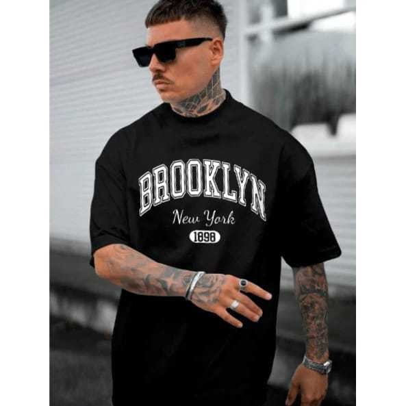 Camiseta Masculina Streetwear BROOKLYN NEW YORK 100% Algodão | Shopee ...