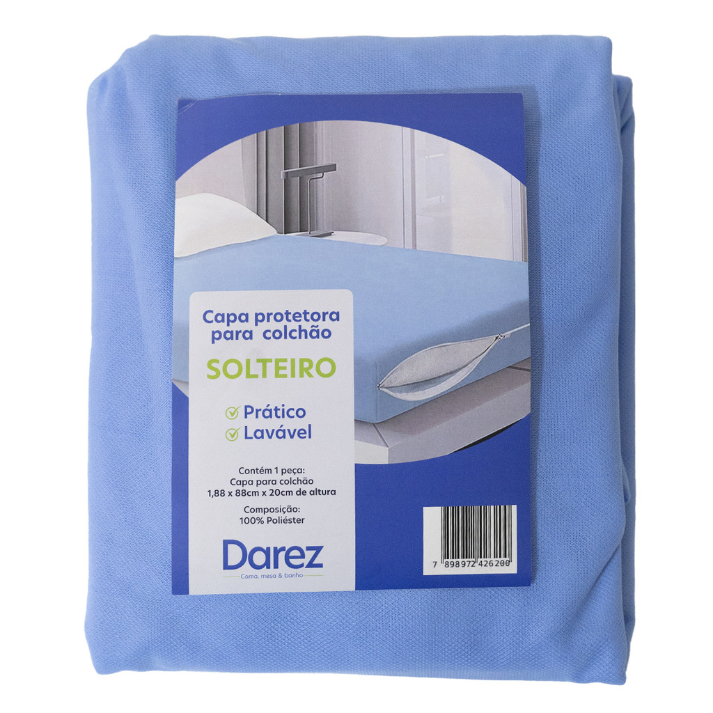 Capa Protetora Para Colchão de Solteiro 188x88cm - Darez | Shopee Brasil