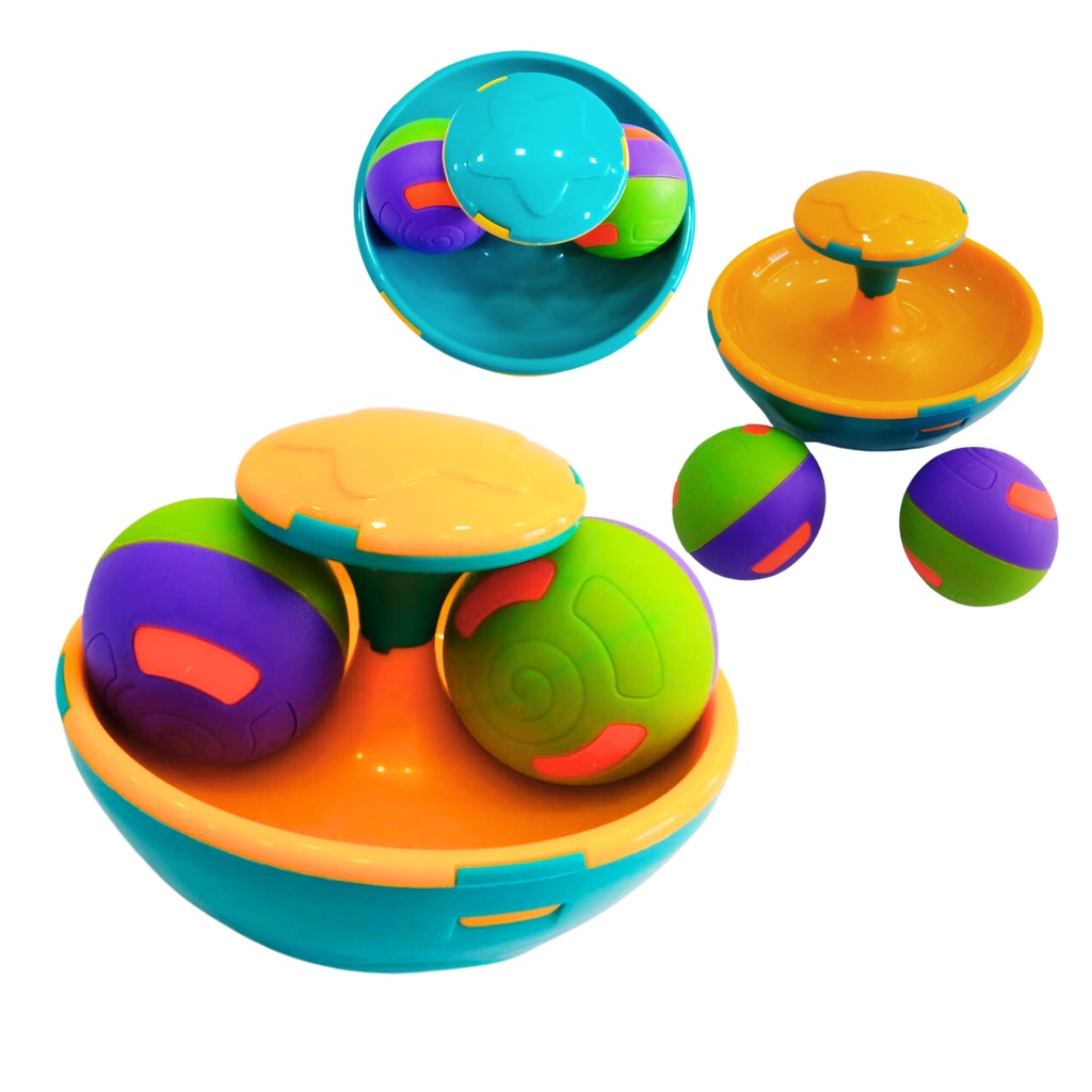 Brinquedo Infantil Pião Gira Ball Chocalho para Bebê | Shopee Brasil
