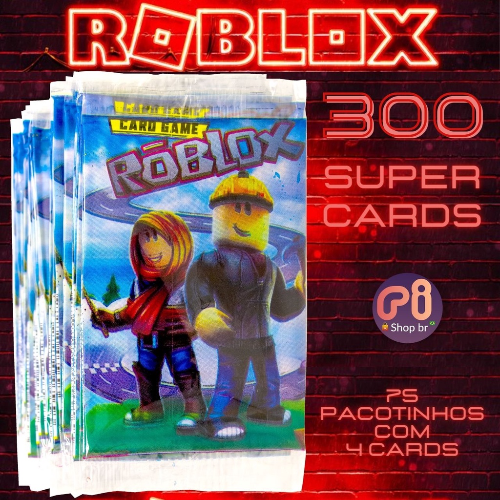 Kit Com 300 Cards Roblox / 75 Pacotinhos Com 4 Cartinhas | Shopee Brasil