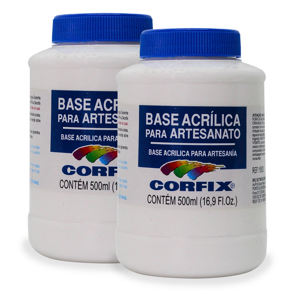 Kit 2x Base Acrílica para Artesanato 500ml Corfix | Shopee Brasil