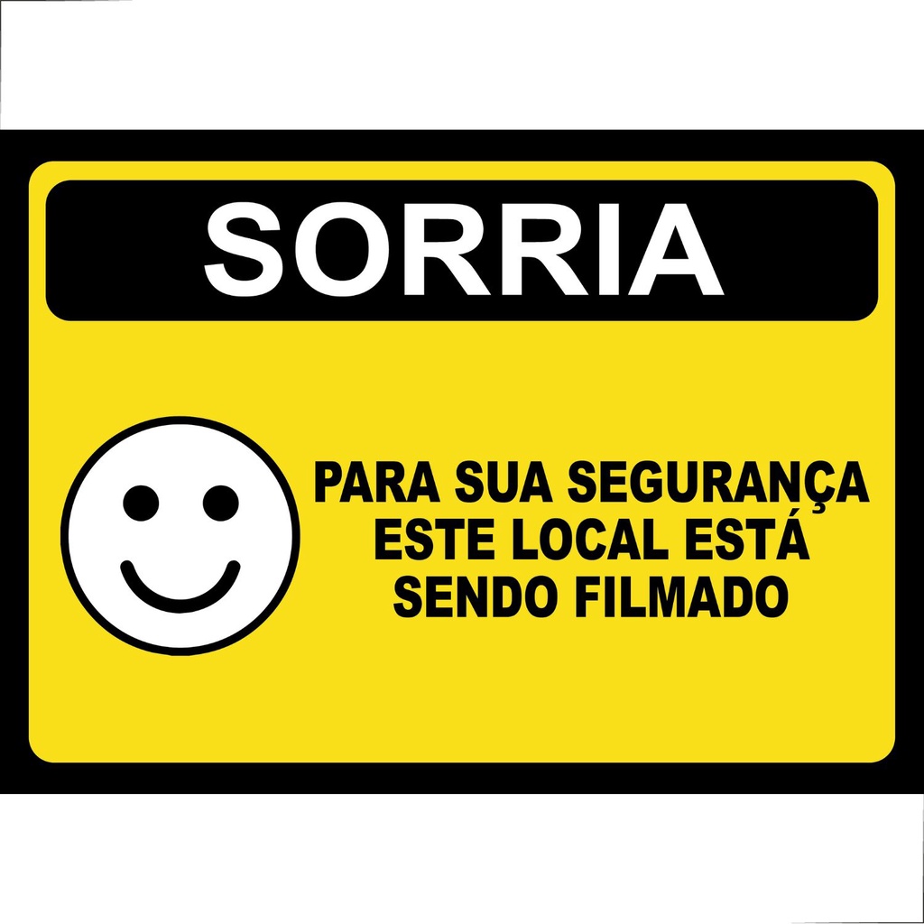 Kit 2 Adesivos Sorria Voce Esta Sendo Filmado 25x18cm | Shopee Brasil