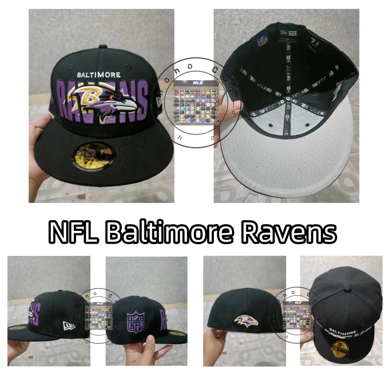 NFL Baltimore Ravens Cap Unisex FITTDE Chapéu Com Zíper Tamanho ...
