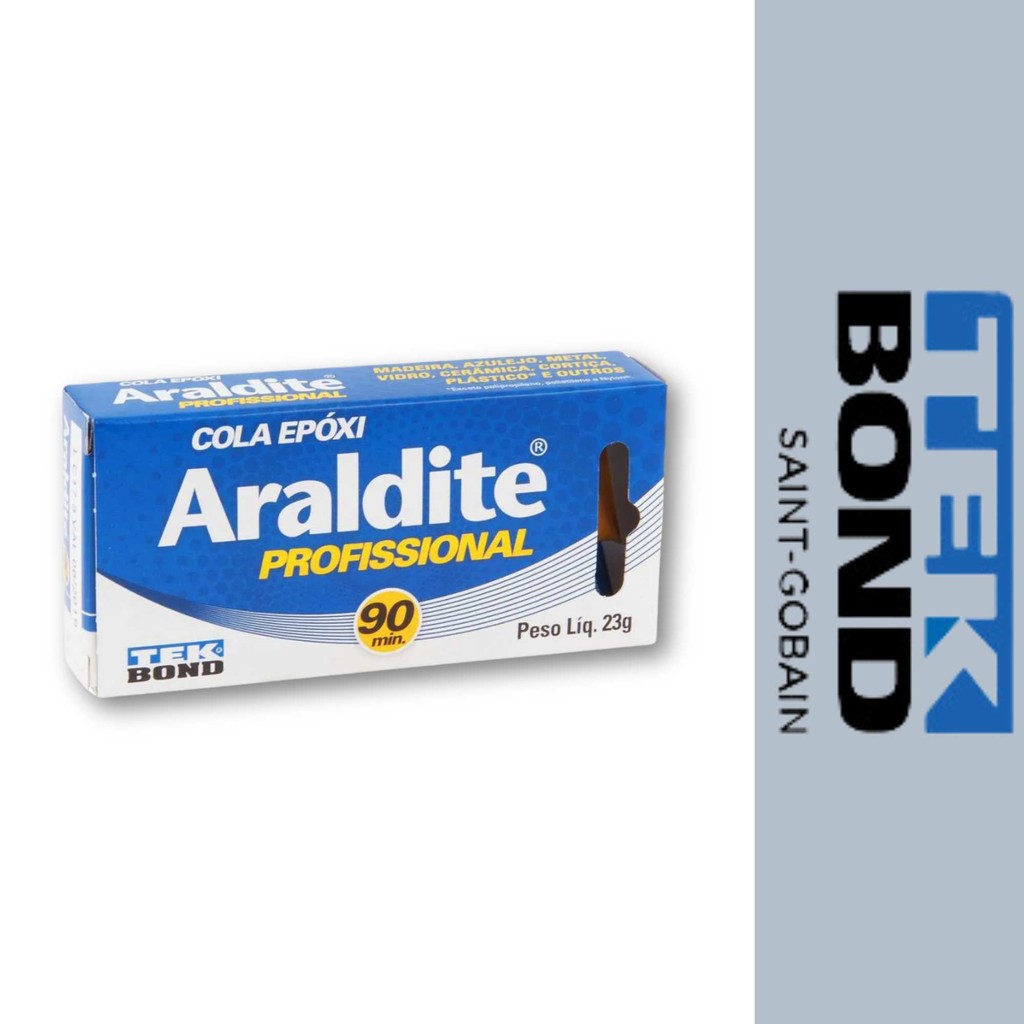 Cola Epóxi Adesivo Araldite Profissional 90Min 23g Tekbond | Shopee Brasil